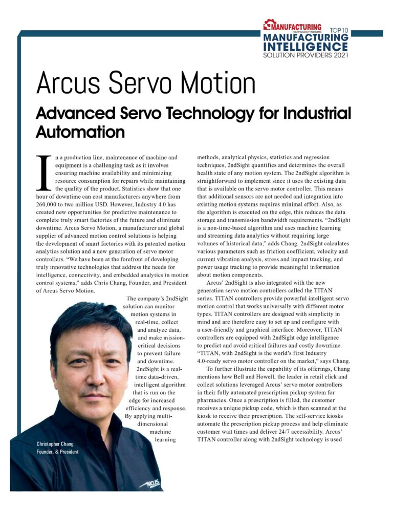 About Arcus Servo Motion | Leading the New Era in Servo Intelligence