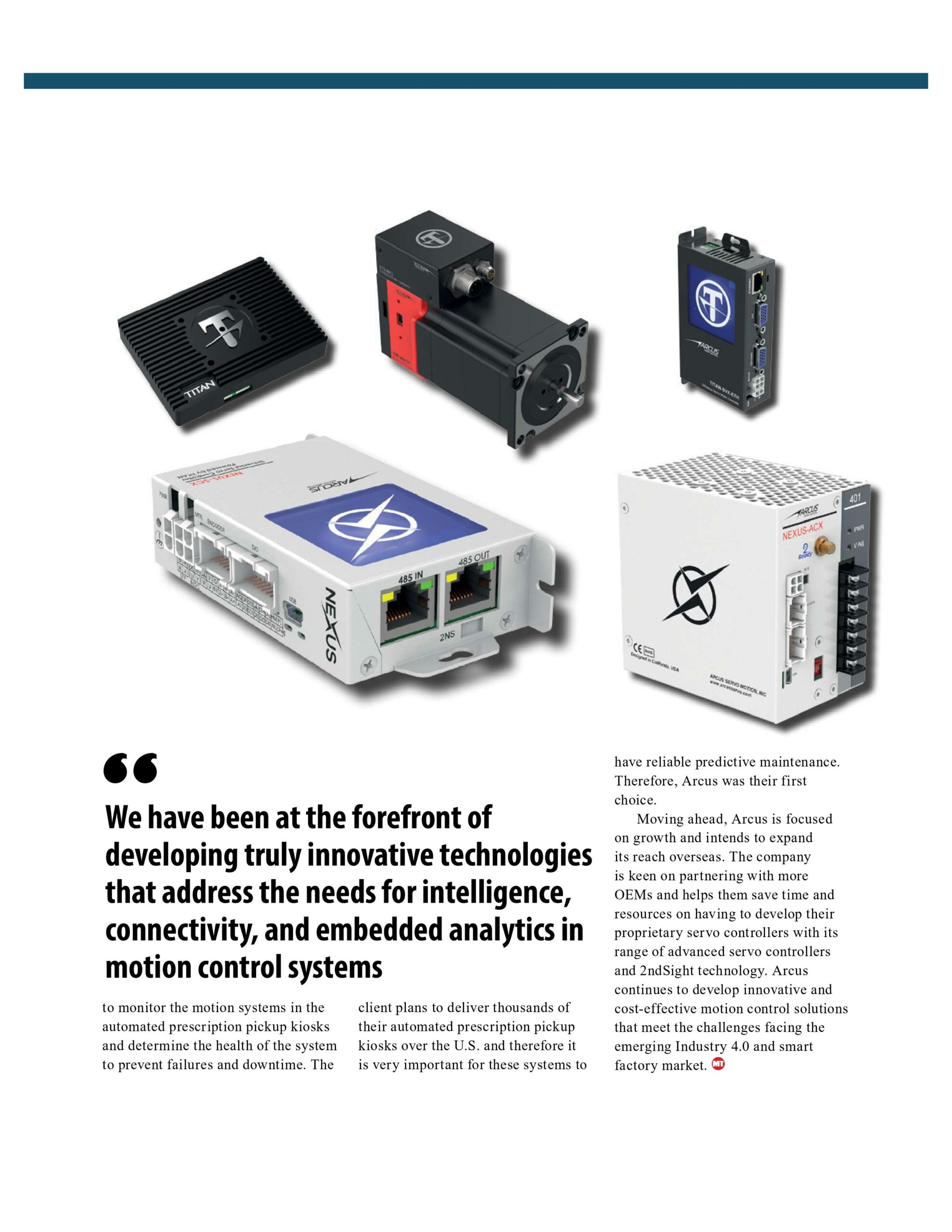 About Arcus Servo Motion | Leading the New Era in Servo Intelligence